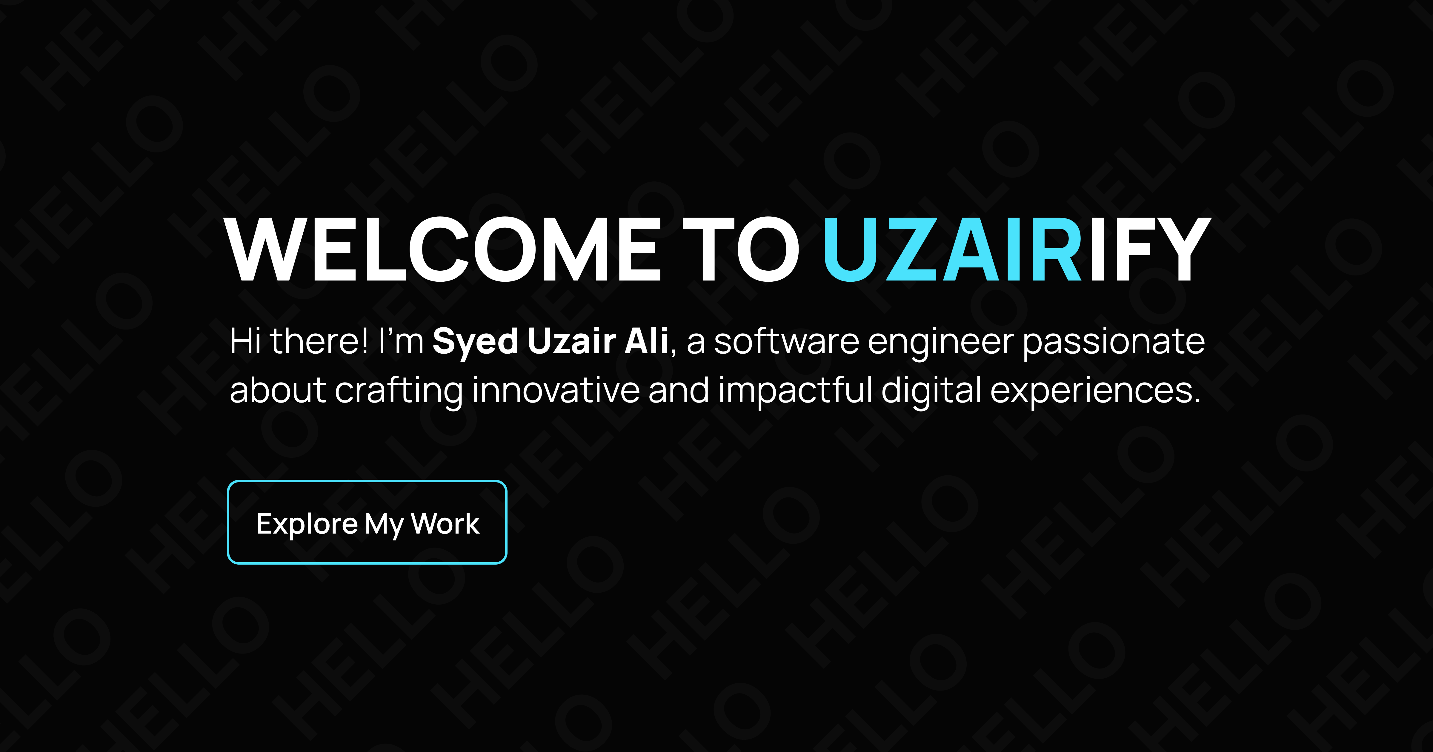 Uzairify | Syed Uzair Ali - Software Engineer